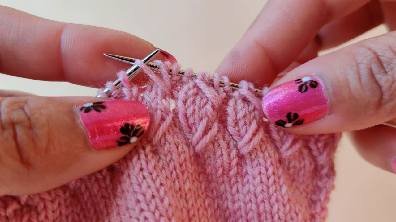 Left slanting long stitch - YouTube
