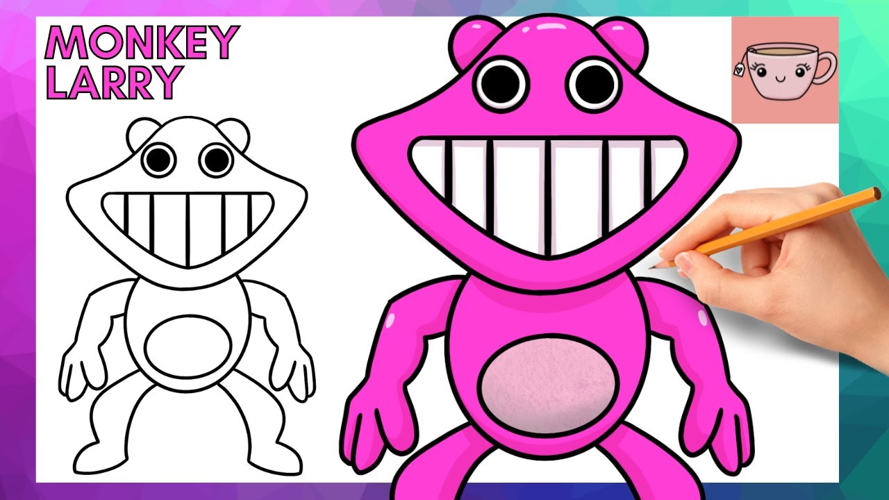 How To Draw Monkey Larry from Garten of Banban | Easy Step By Step ...