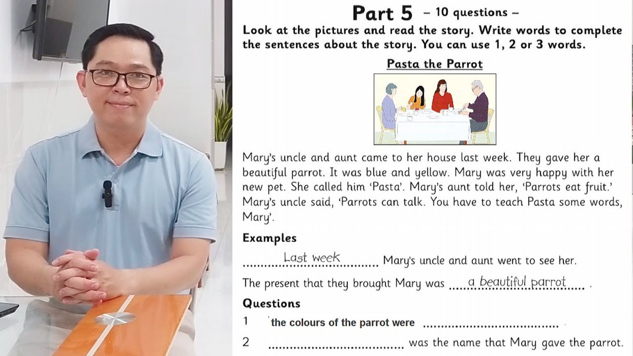 Movers 1 | Test 3 | Reading & Writing | Part 5 - YouTube