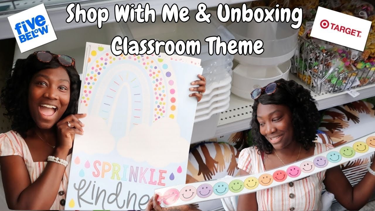 SHOPPING AT 5BELOW & TARGET! PLUS, Unboxing Of My New Classroom Theme ...