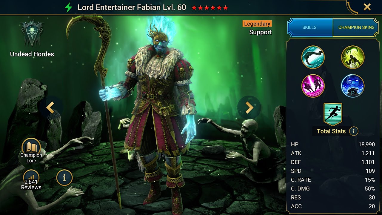 LORD ENTERTAINER FABIAN GUIDE | RAID SHADOW LEGENDS - YouTube