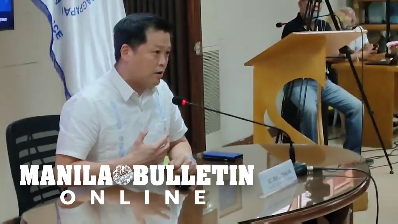 Newly appointed DSWD Sec. Rex Gatchalian answers questions during a ...