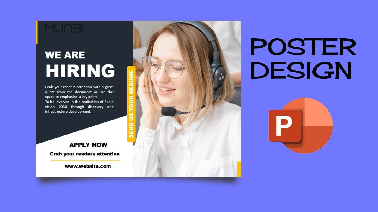 How to Create a Poster in PowerPoint | Design a Poster | Muabi Design ...
