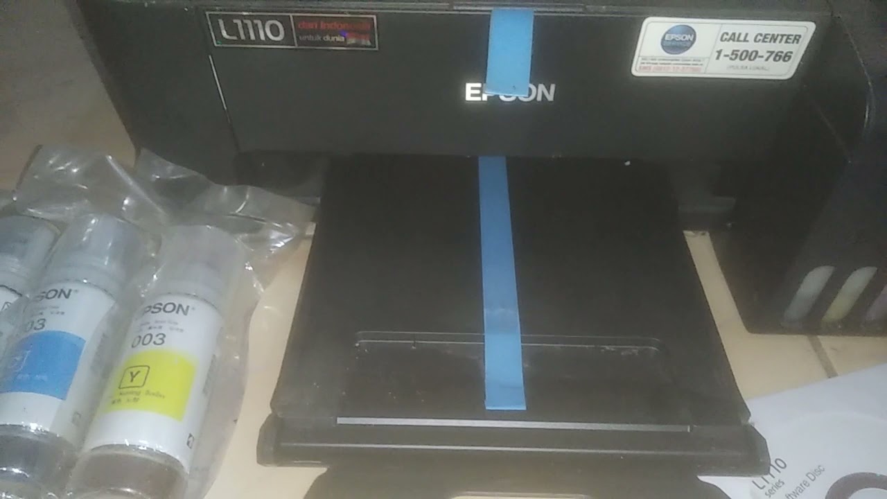 Print Test Page Epson L1110 - YouTube