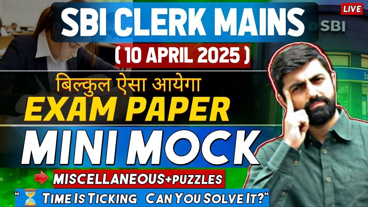 Target SBI CLERK MAINS, 3 PUZZLES SET || SBI CLERK MAINS 2024 || Misc ...