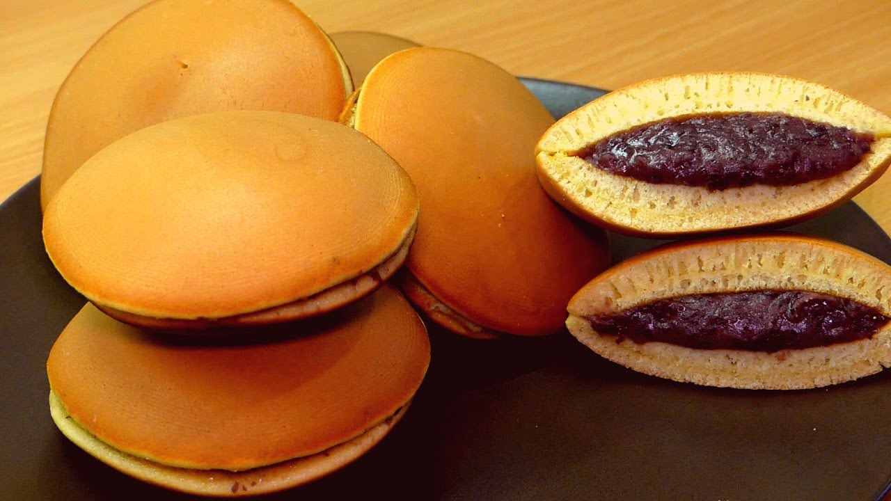 Dorayaki Japanese Pancake | with Sweet Red bean paste (made with canned ...