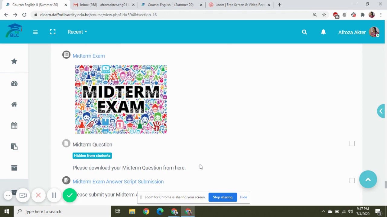 Instruction Of Midterm Exam YouTube Instruction Of Midterm Exam YouTube