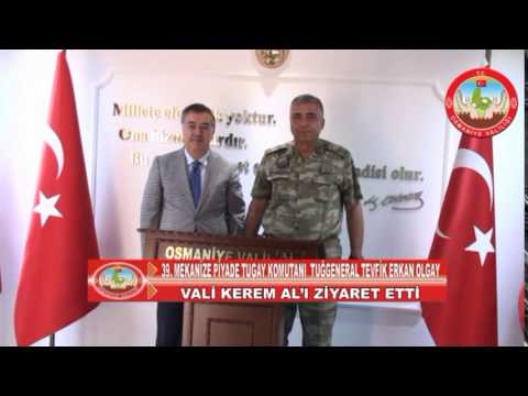 39  MEKANİZE PİYADE TUGAY KOMUTANI  TUĞGENERAL TEVFİK ERKAN OLGAY VALİ KEREM AL’I ZİYARET ETTİ