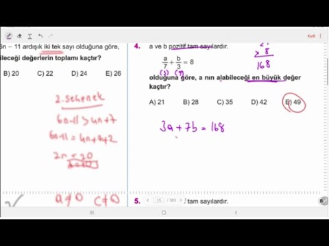 TYT MATEMATİK #4 | Doğal Sayılar ve Tam Sayılar Karekök Yayını Soru Çözümü 2.Test 1.Bölüm