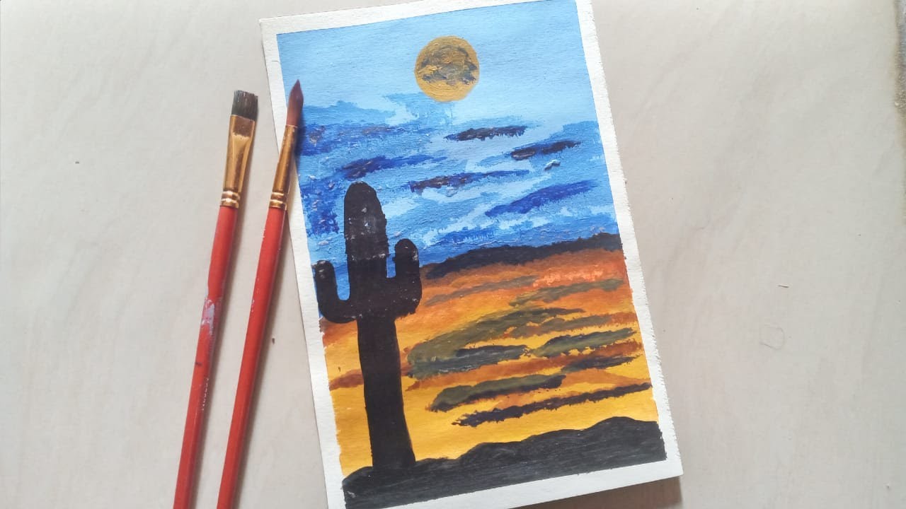 Beautiful Landscape Acrylic Painting | Step by step| Acrylic painting ...