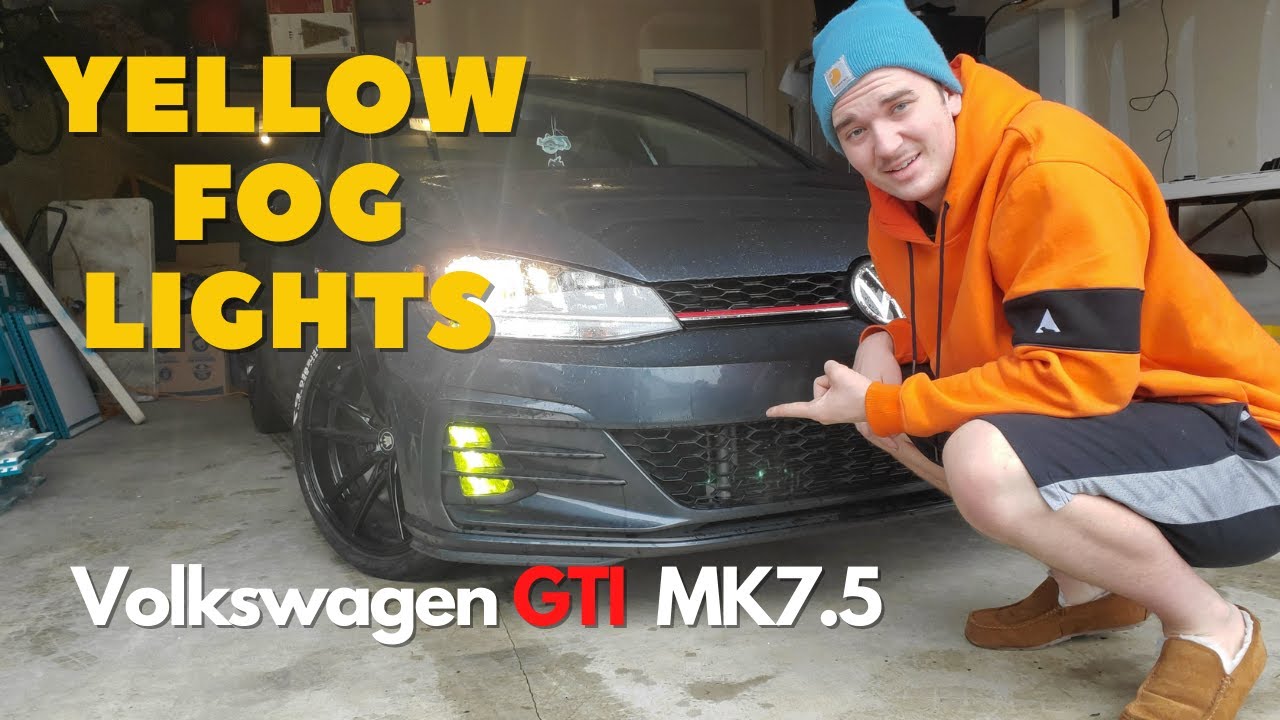 CUSTOM Yellow Fog Lights for My VW GTI MK7.5!! - YouTube