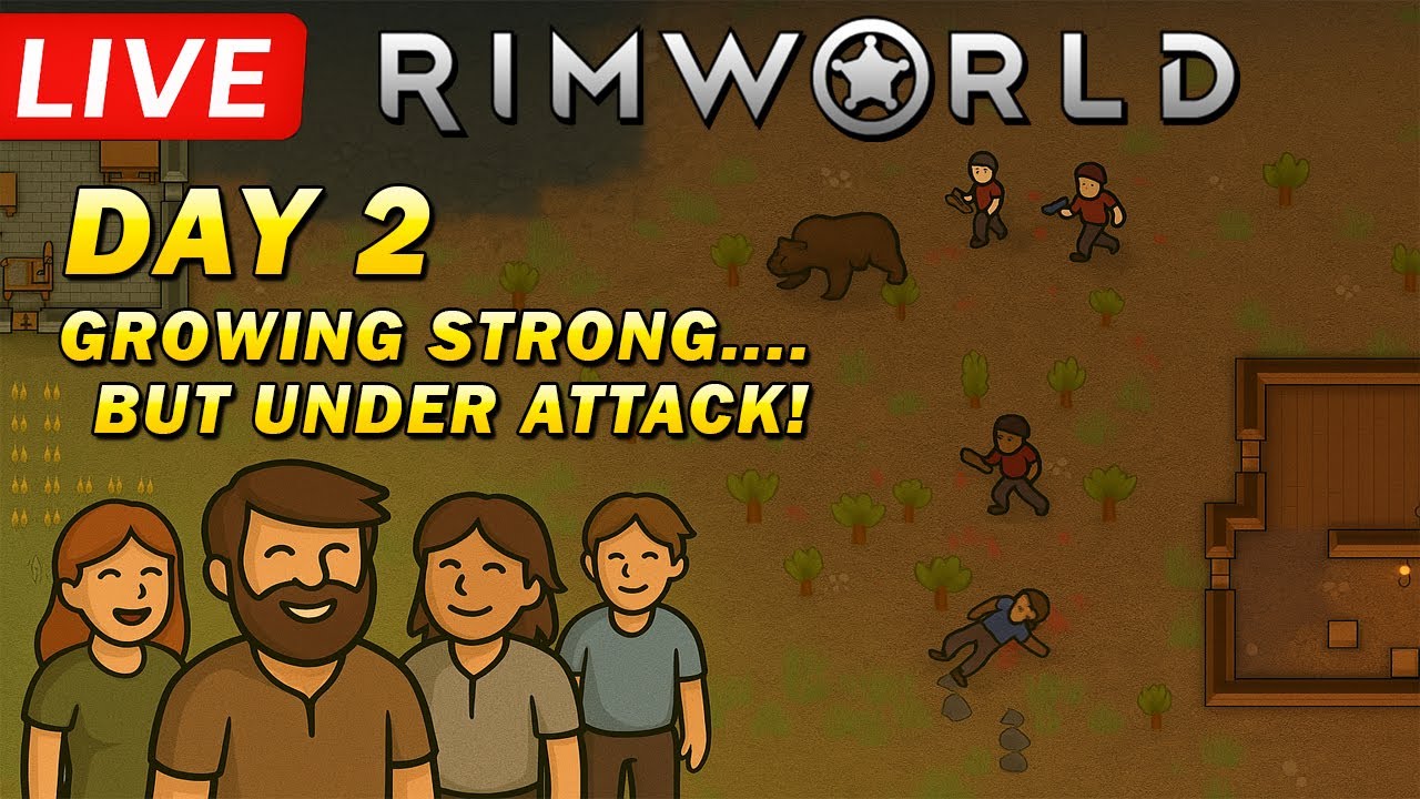 RimWorld LIVE – Day 2: Randy Random Is Turning Up the Pressure! - YouTube