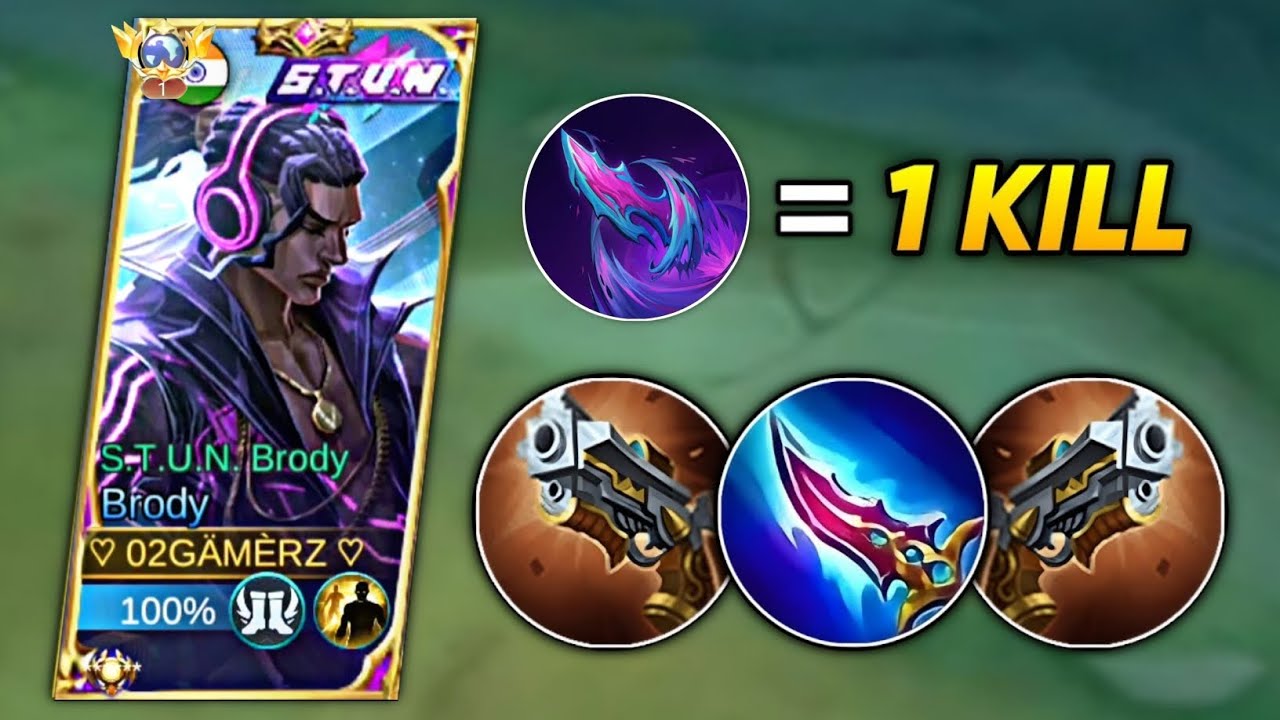 ONE SHOT BUILD !! BRODY BEST BUILD & GAMEPLAY ~ Brody best build 2024 ...