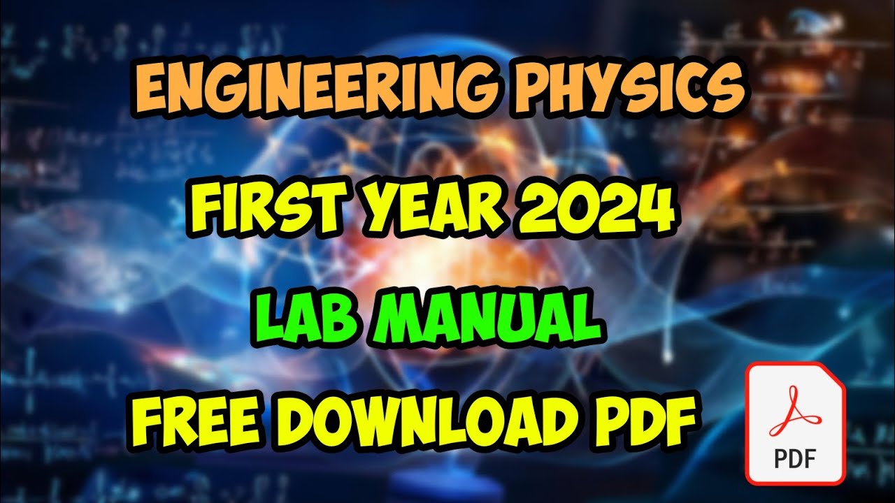 Engineering Physics 1st year Lab Manual pdf || practical notes pdf 2024 ...