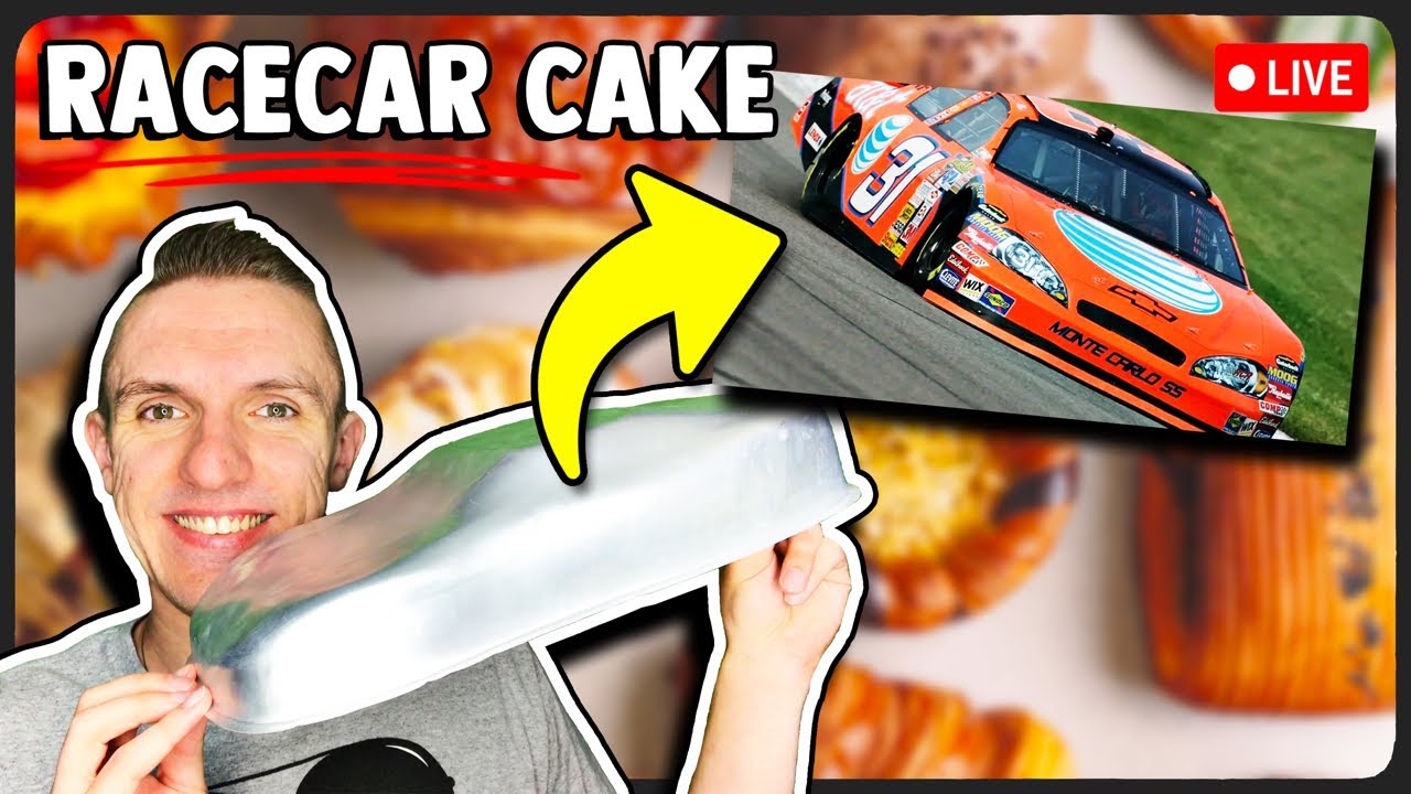 🔴 Baking A NASCAR Racecar Birthday Cake - YouTube