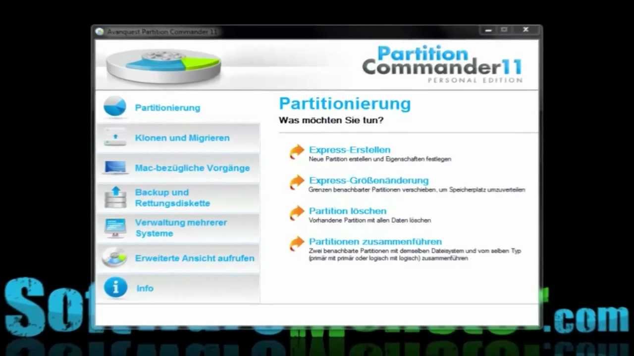 Partition Commander I Dateimanagement Software I SoftwareMonster.com ...