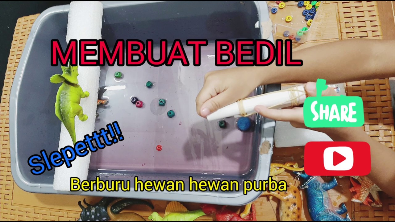 DIY how to make traditional Gun (Bedil), mainan anak, yuk Berburu ...