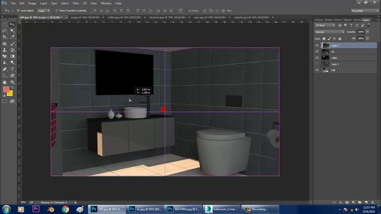 3dsmax Tutorials, Tutorial on Modeling, Texturing & Lighting a 3D Bathroom in 3dsmax using Vray ...