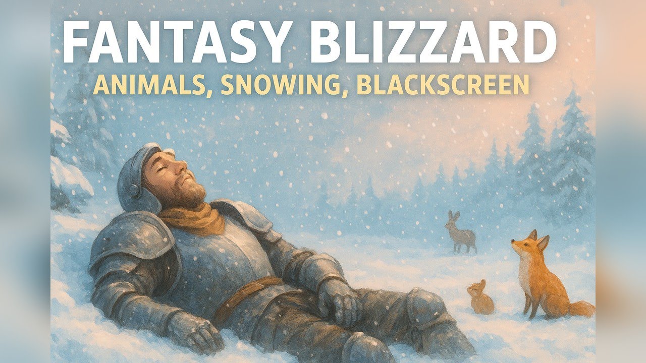 Just lay..rest | FANTASY | SLEEP | BLIZZARD | SNOWING | BLACK SCREEN ...