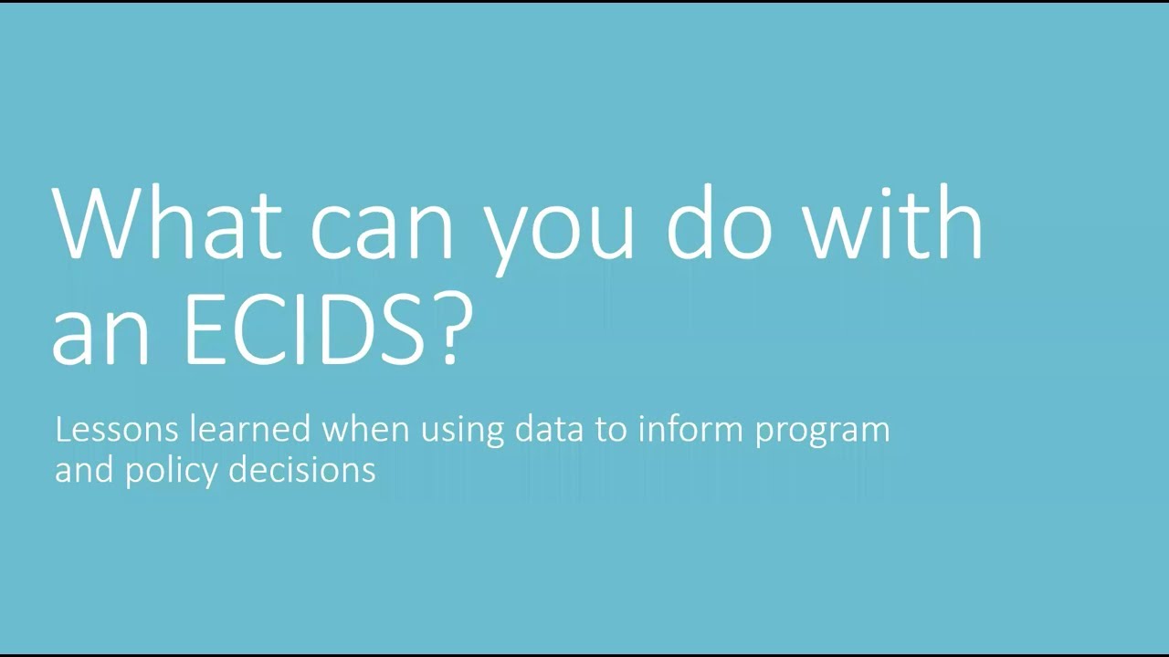What Can You Do With an ECIDS? (Webinar 2) - YouTube