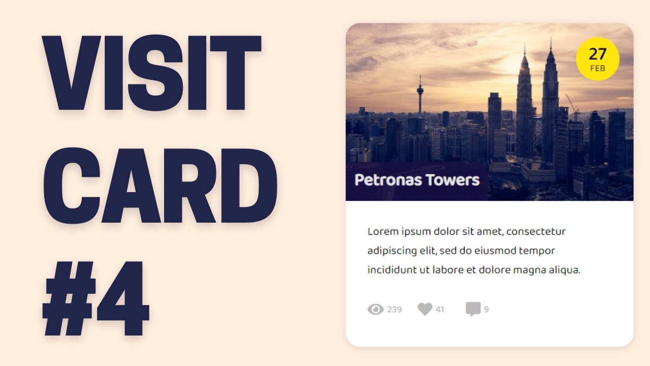 Visit Card #4 | Ideas | HTML & CSS - YouTube