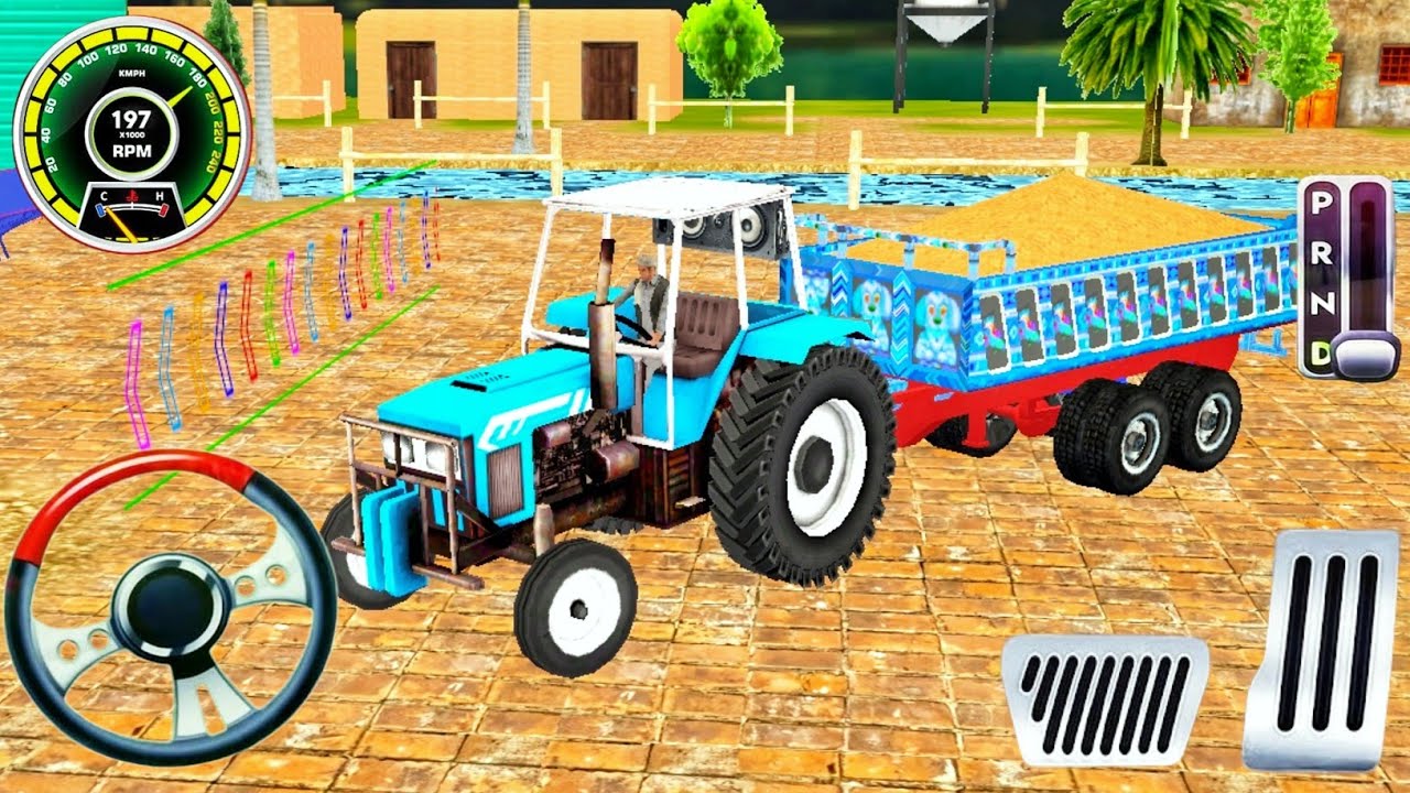Indian Farming Real Tractor Simulator 3D Driving Tractor Games Tractor ...