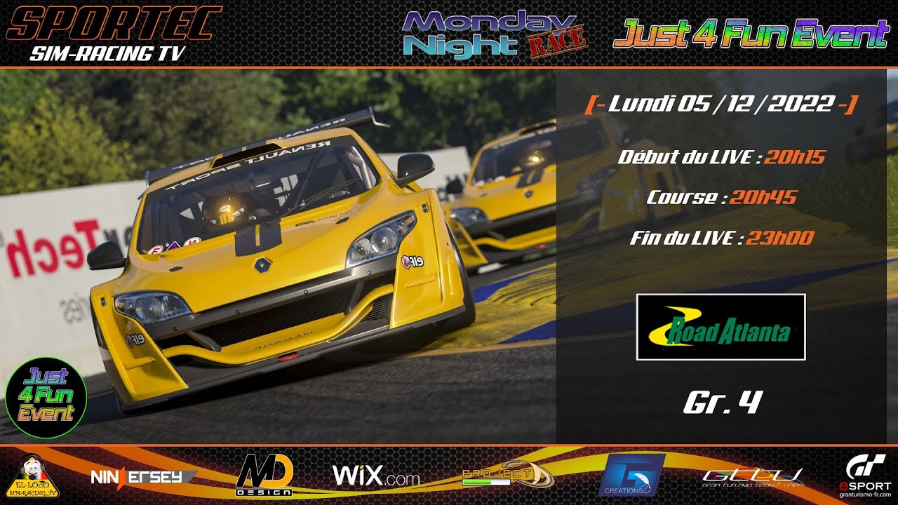 [- SPORTEC Sim-Racing TV -] Monday Night Race by Just 4 Fun Event - YouTube