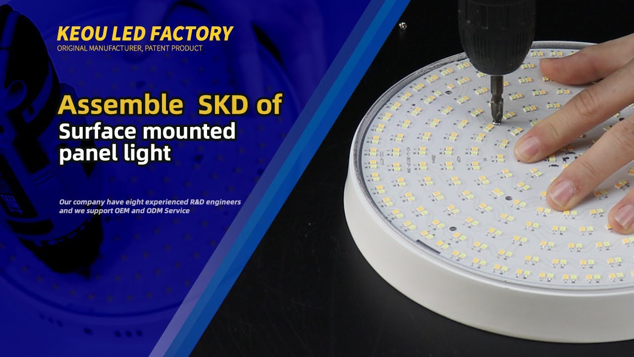 How to assemble the SKD surface mounted LED panel light? - YouTube