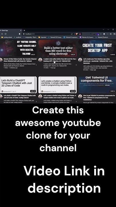Create Youtube Clone Using Reactjs Javascript Tailwind Css And Rapidapi Youtube