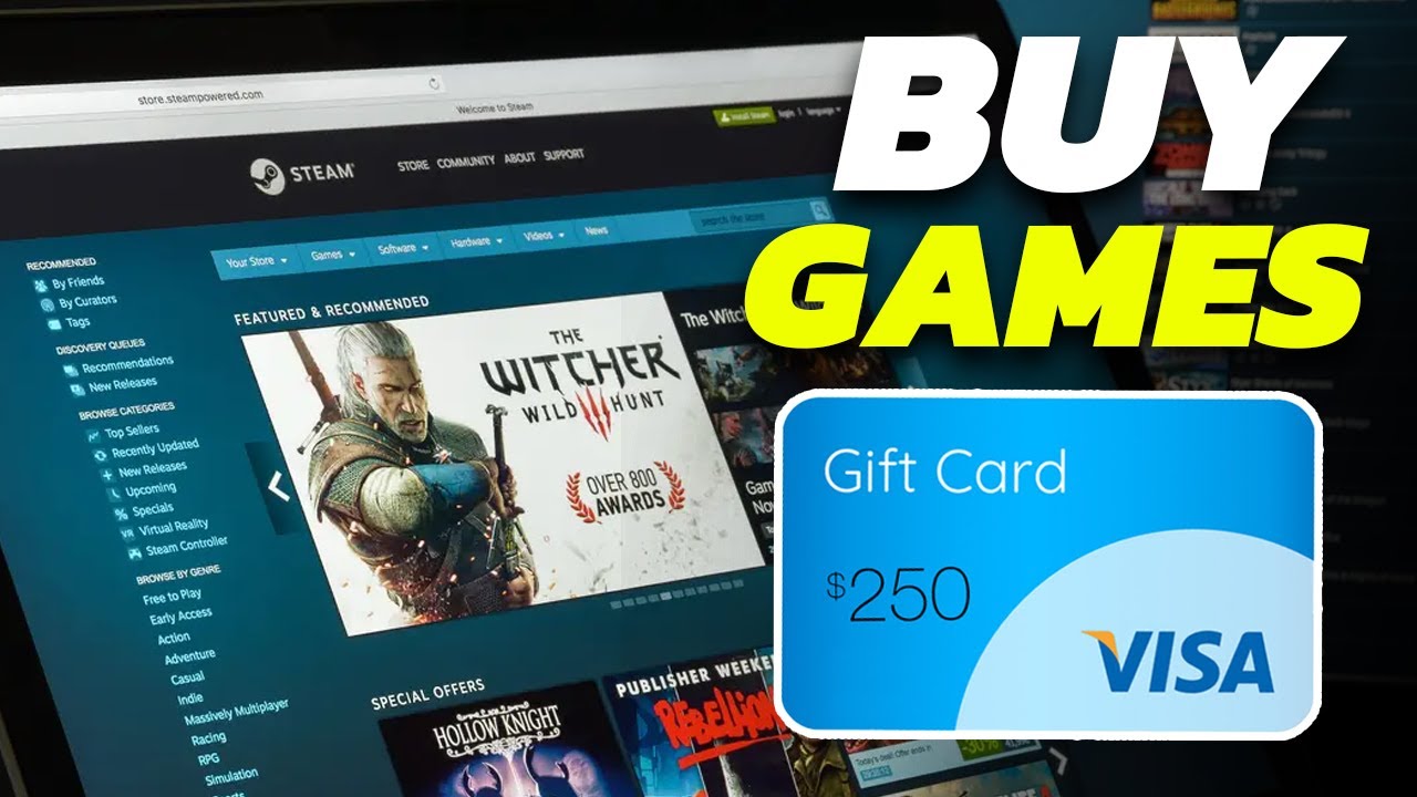 How To Buy A Game On Steam With A Visa Gift Card - YouTube