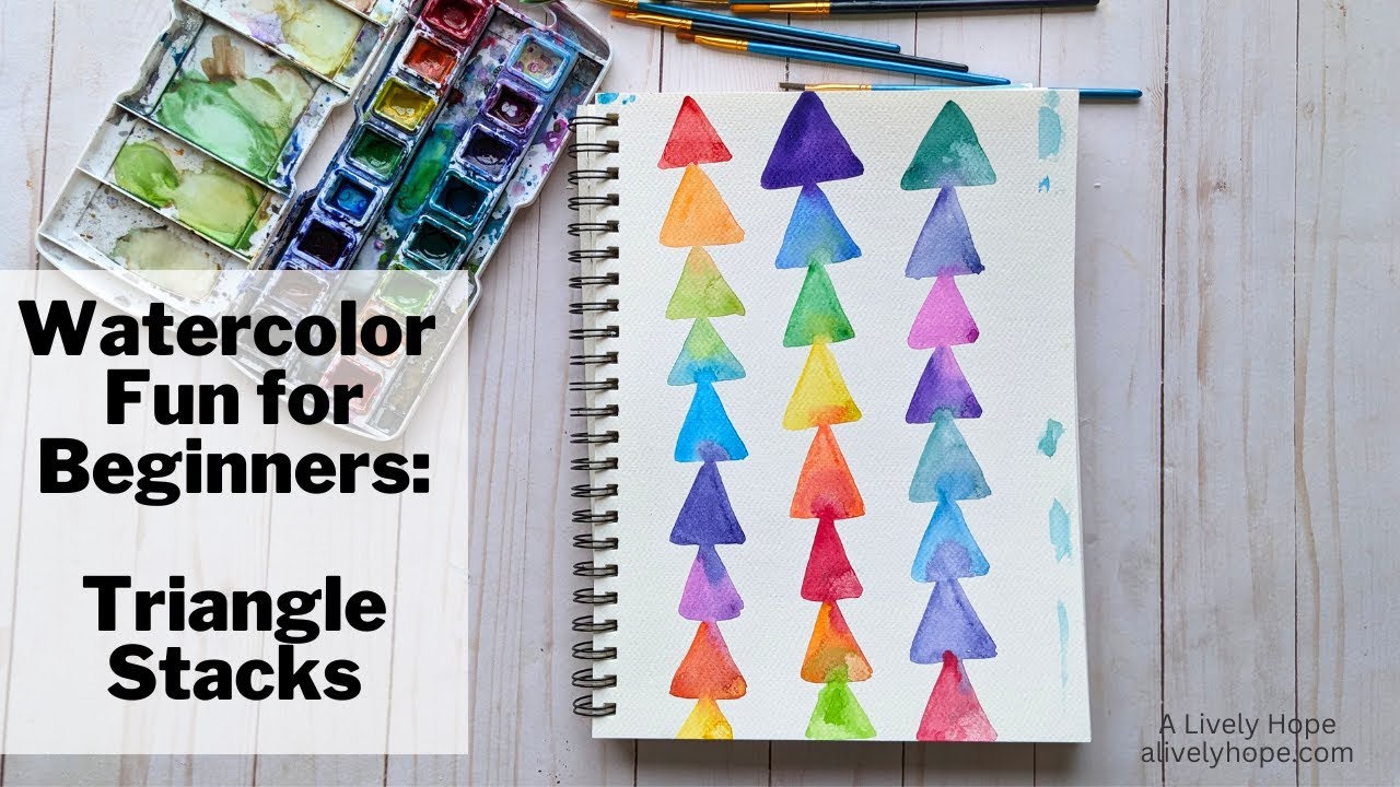 Watercolor for Beginners: Stacking Triangles - YouTube