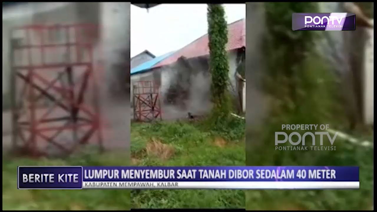 Lumpur Menyembur Saat Tanah Dibor Sedalam 40 Meter - YouTube