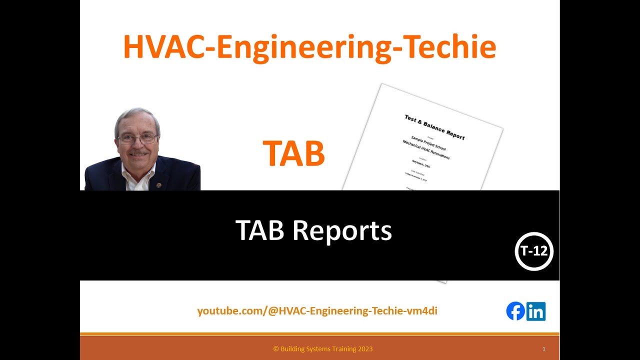 Training video covering what should be included in a TAB report ...