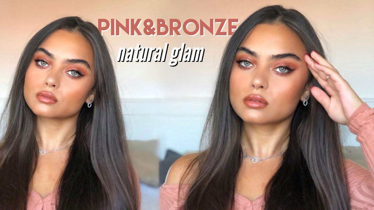 PINK BRONZE NATURAL GLAM MAKEUP TUTORIAL - YouTube
