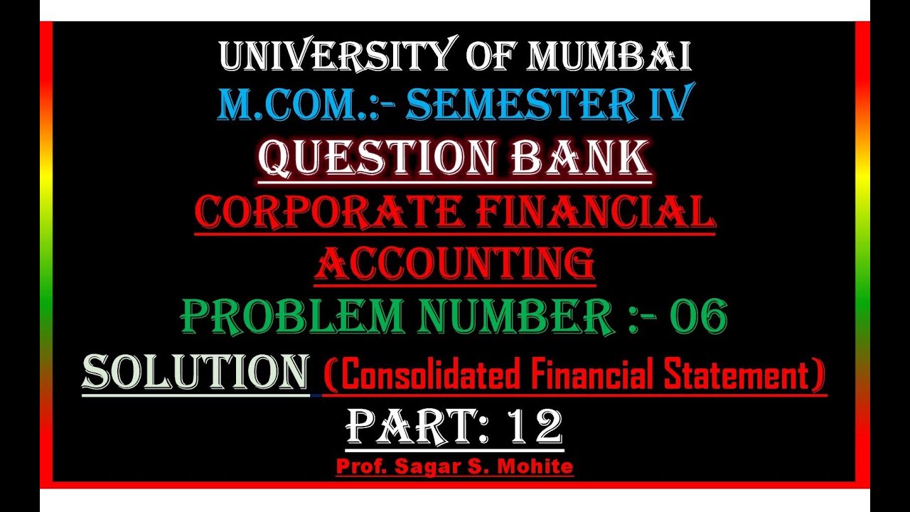 M.Com. | Semester 4 | Question Bank | Solutions | Corporate Financial ...