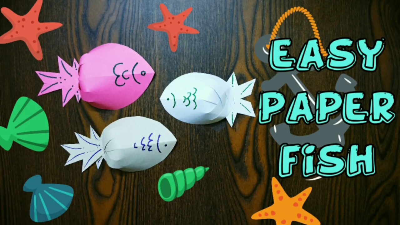 How to make a paper fish | fish | simple fish - YouTube