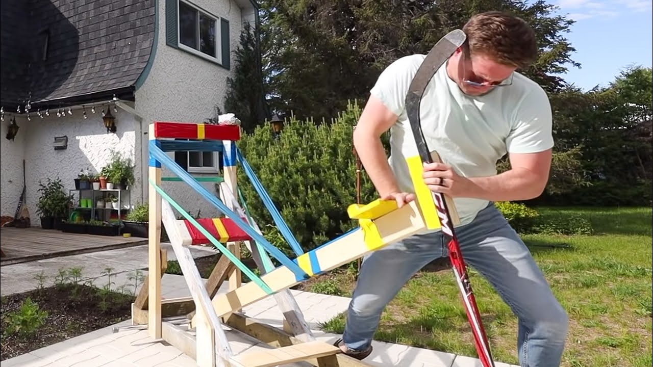 I Built an REAL 8-Foot Catapult! - YouTube