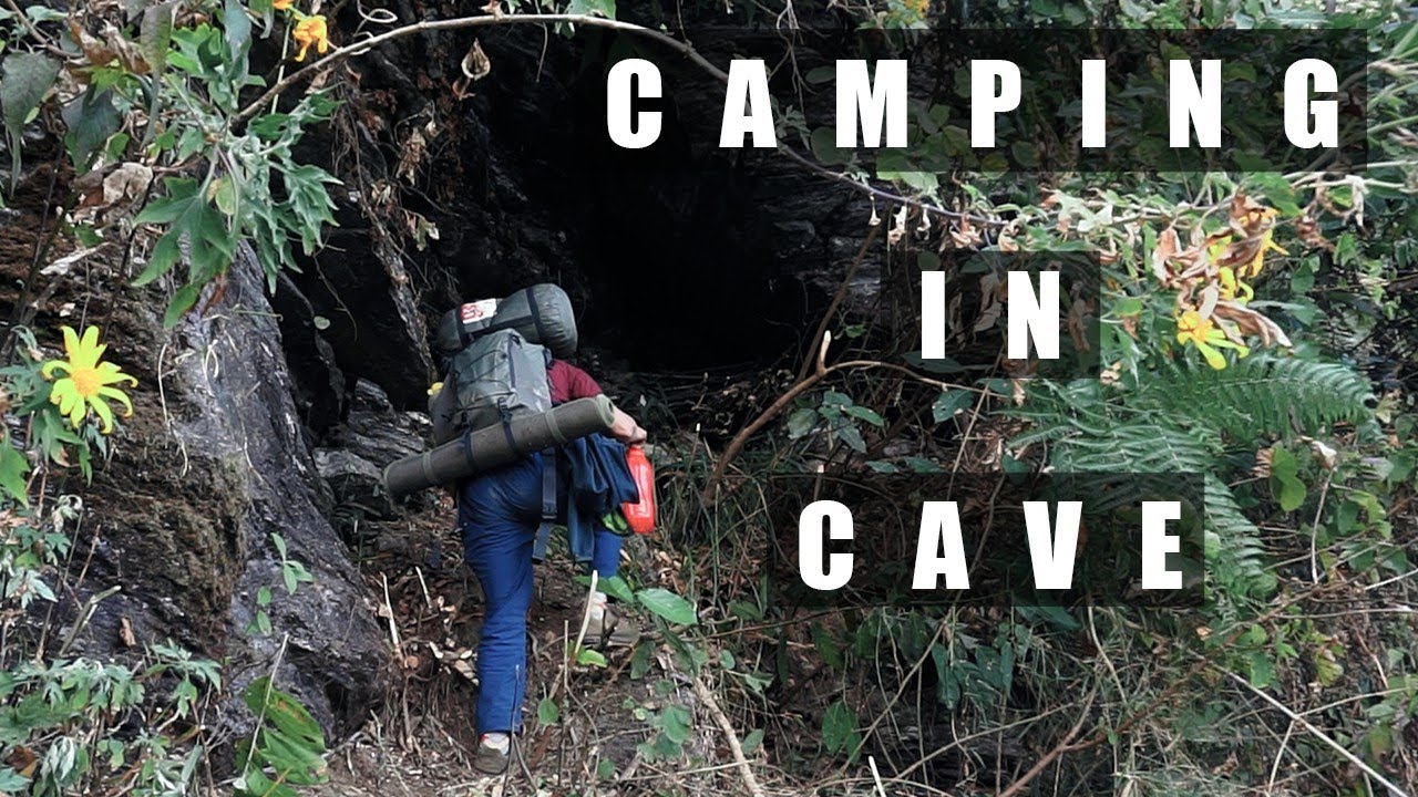 Bushcraft camping in a cave alone. Camping video. - YouTube