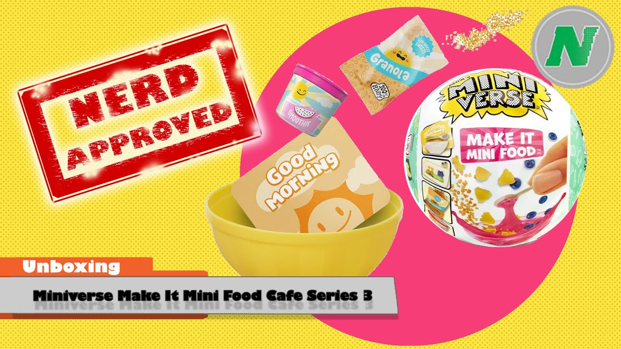 Unboxing The MiniVerse Make It Mini Food Cafe Series 3 - YouTube