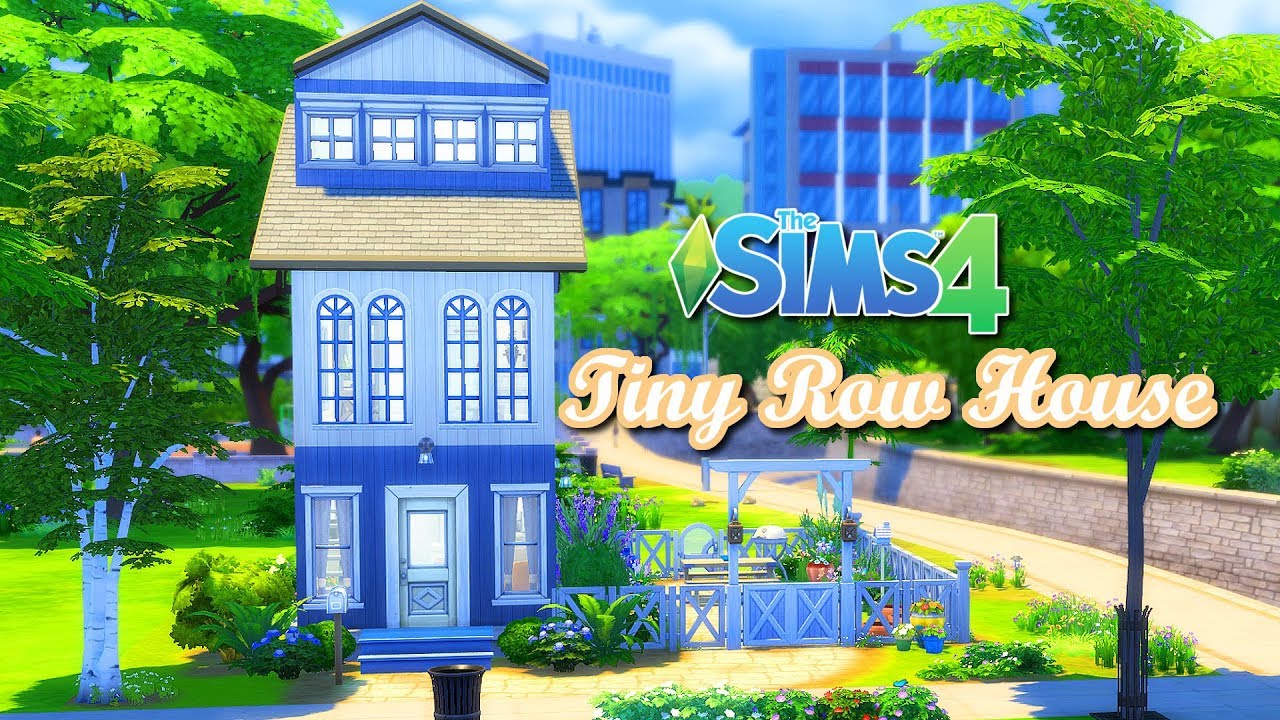 Cozy Single Row House | The Sims 4 Speed Build - YouTube