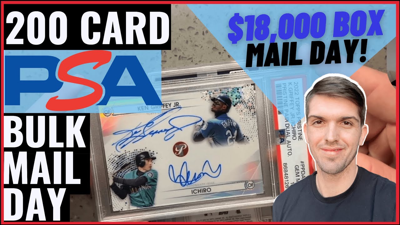 PSA MAIL DAY! 200 SPORTS CARDS GRADED REVEAL!! - YouTube