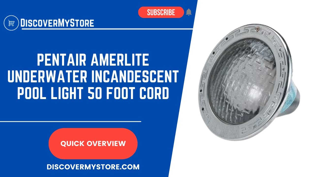 Pentair 78458100 Amerlite Underwater Incandescent Pool Light - YouTube