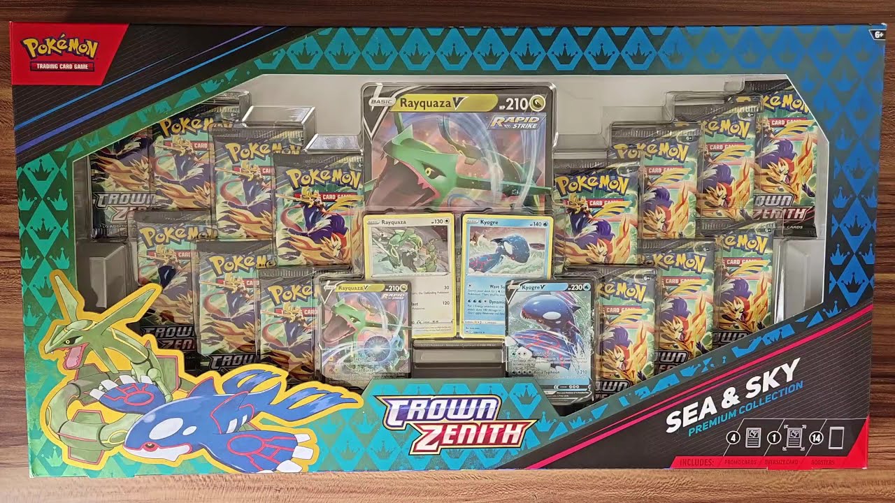 Insane Pokemon Crown Zenith Sea & Sky Premium Collection Opening! - YouTube