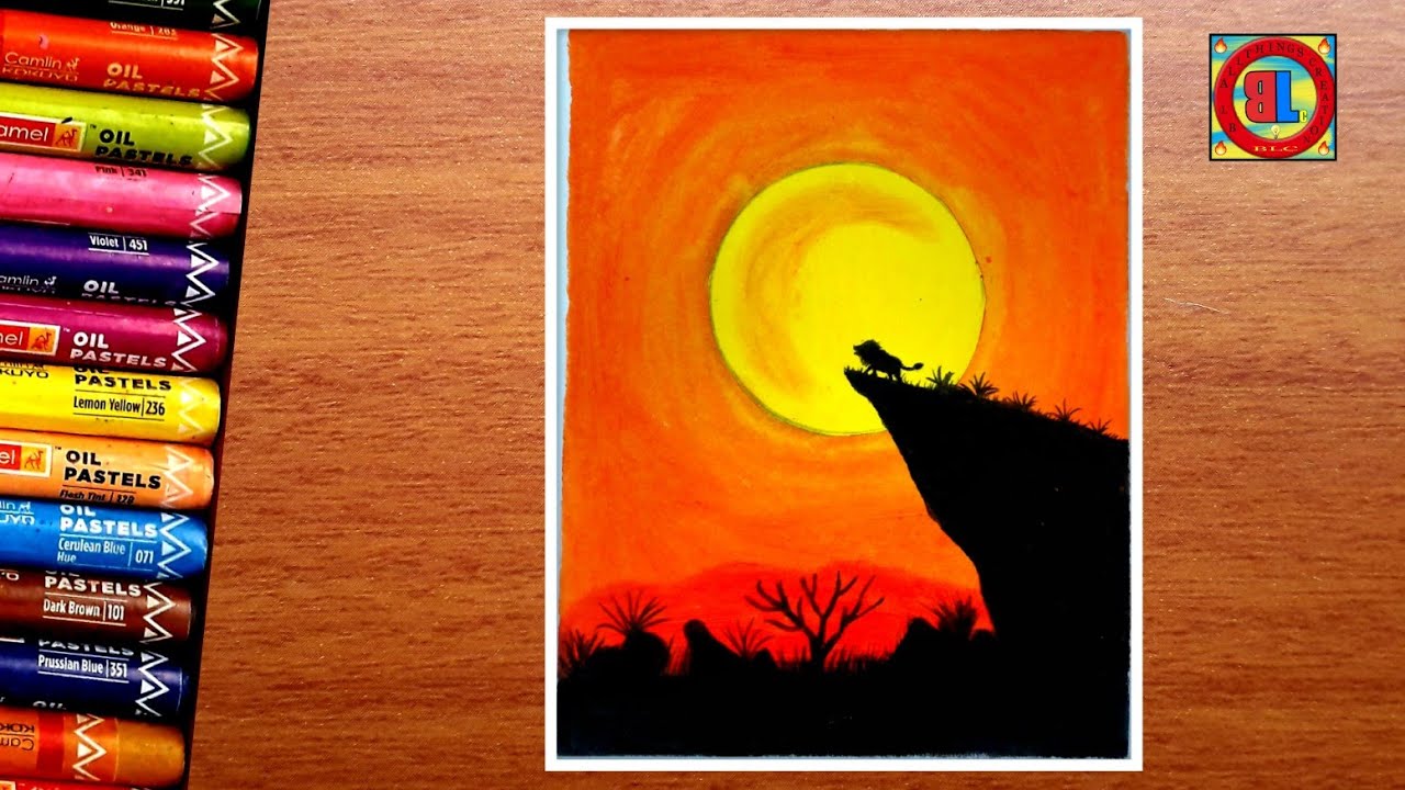 The Lion King or Simba Beautiful Oil Pastel Drawning || BL Allthings ...