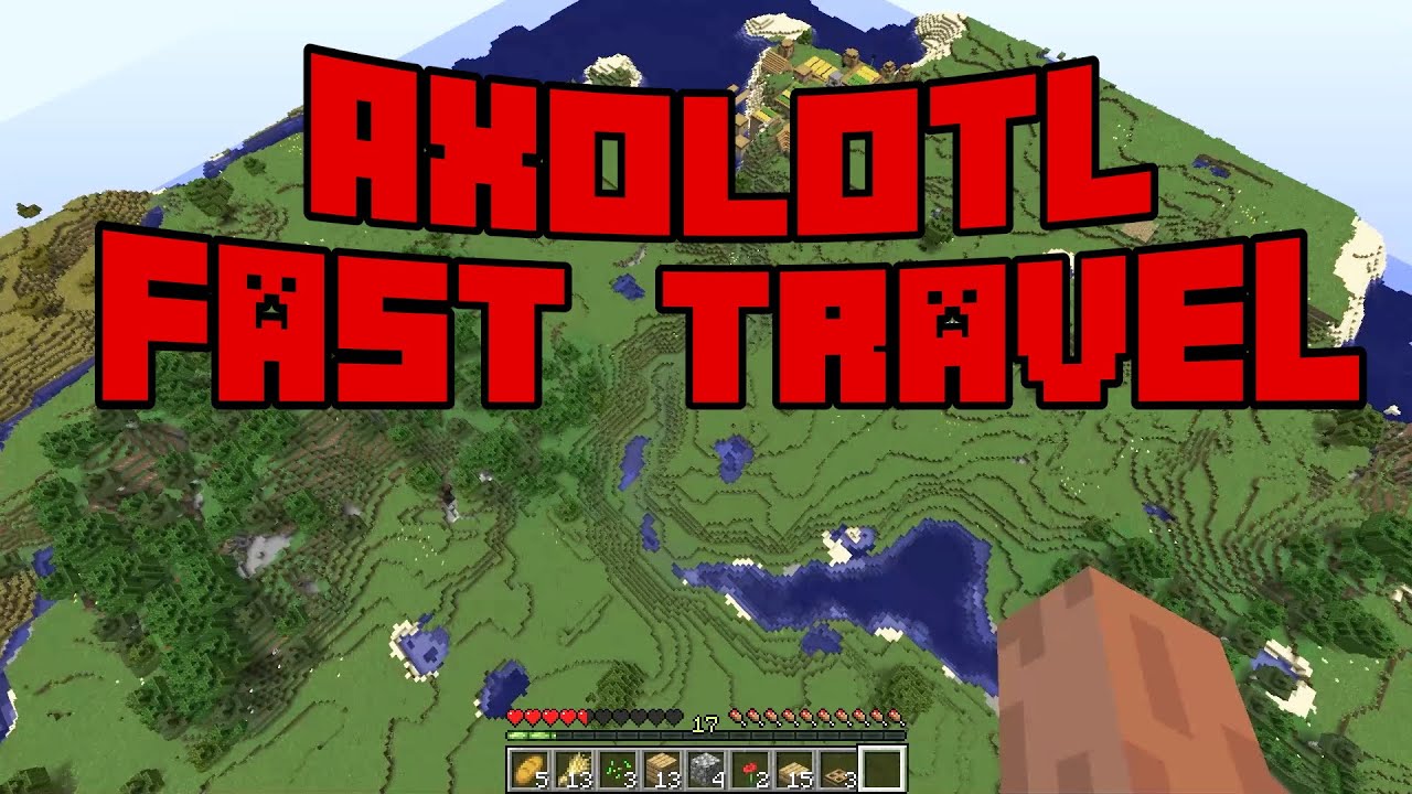 Minecraft Fast Travel with Axolotl Bug - YouTube