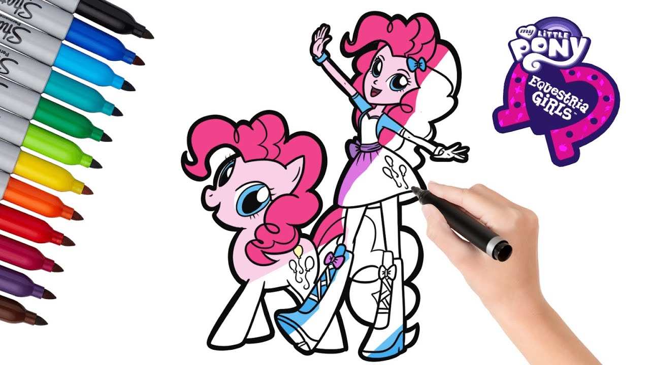 Drawing My Little Pony & Equestria Girls Pinkie Pie -🌟 How to draw and ...