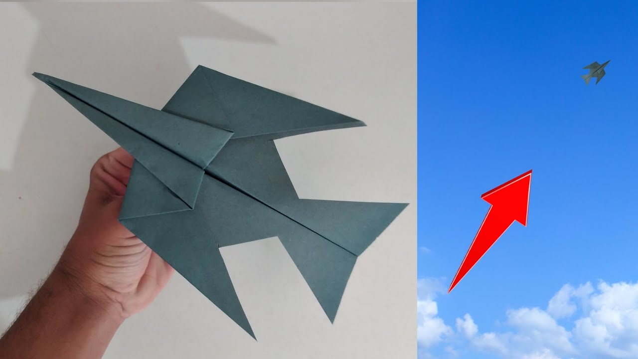 How to make a beautiful and powerful paper jet - YouTube