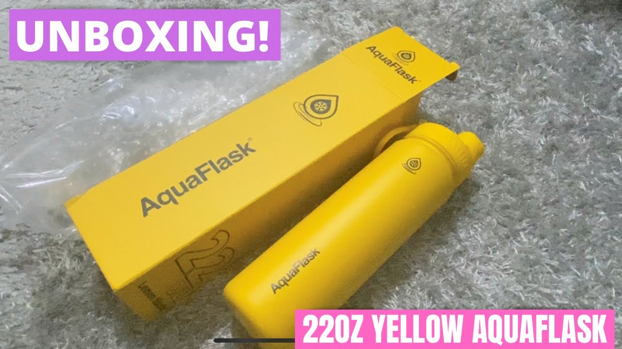 22oz Yellow AquaFlask | Unbox for You - YouTube