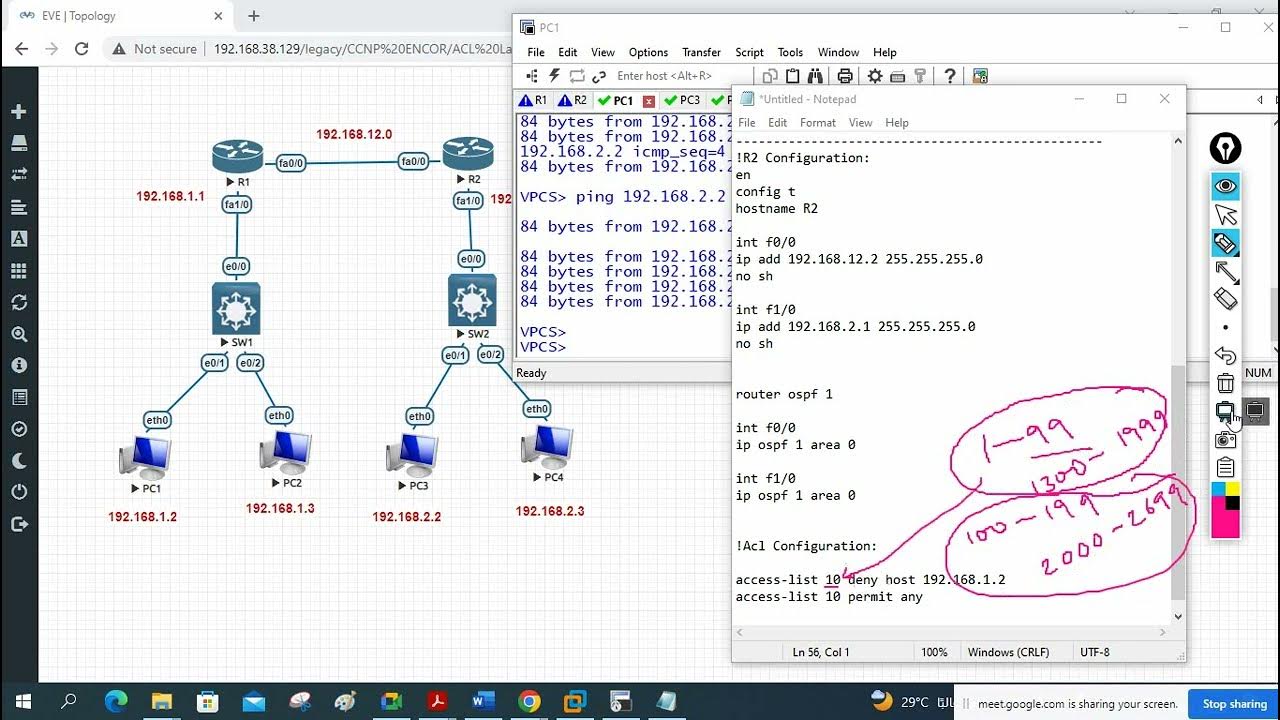 83standard Acl Lab In Eve Ng Ccna Networkforyou Youtube