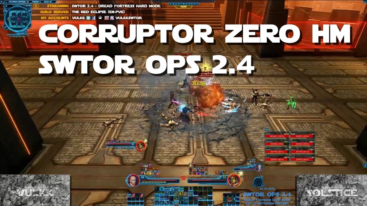 SWTOR OPS - Corruptor Zero 8HM [Solstice] (Dread Fortress, Sentinel PoV ...